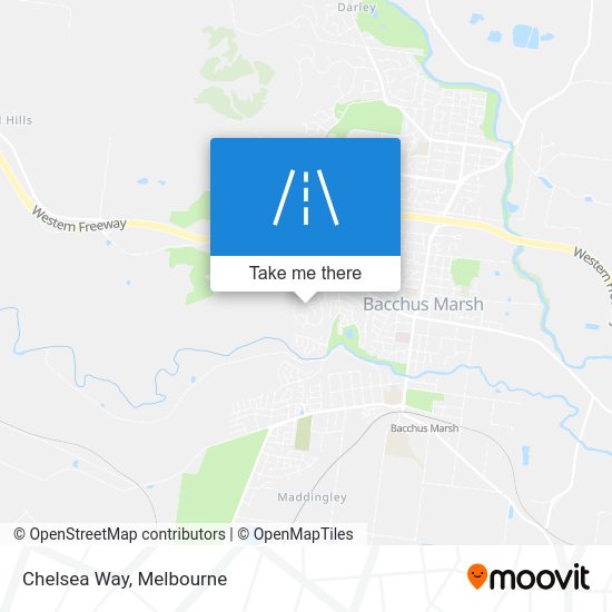 How to get to Chelsea Way, Bacchus Marsh by bus or train?