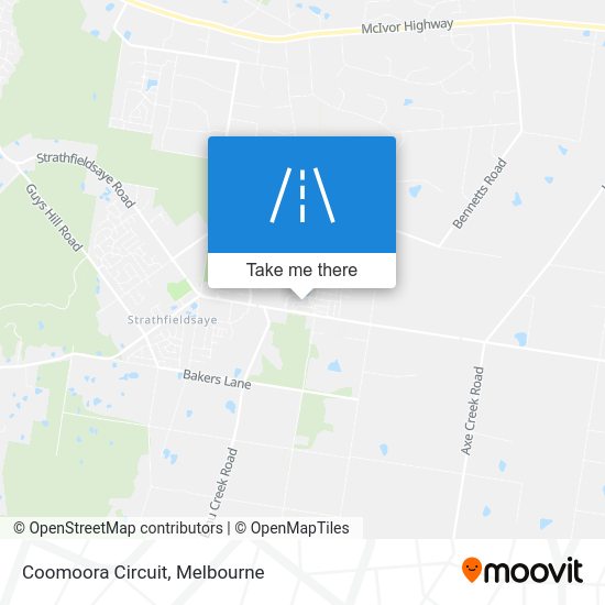 How to get to Coomoora Circuit, Strathfieldsaye by train or bus?