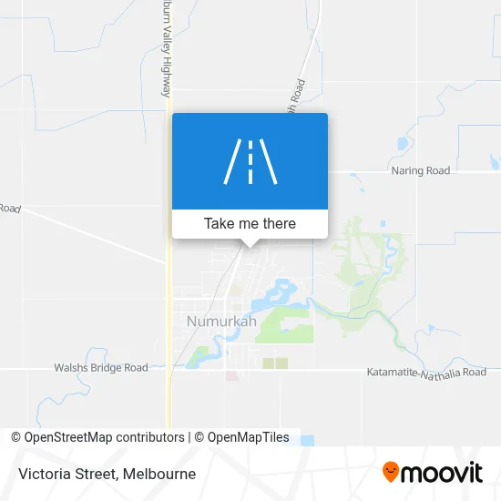 How to get to Victoria Street, Numurkah by bus or train?