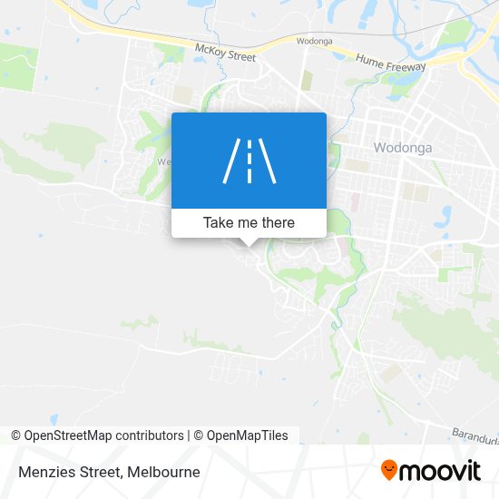 How to get to Menzies Street, West Wodonga by bus or train?
