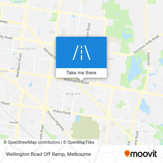 How to get to Wellington Road Off Ramp, Wheelers Hill by bus?