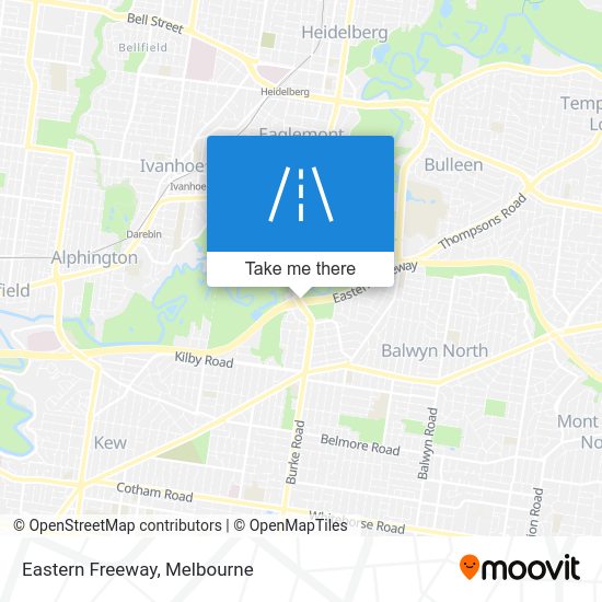 How to get to Eastern Freeway, Balwyn North by bus, tram or train?