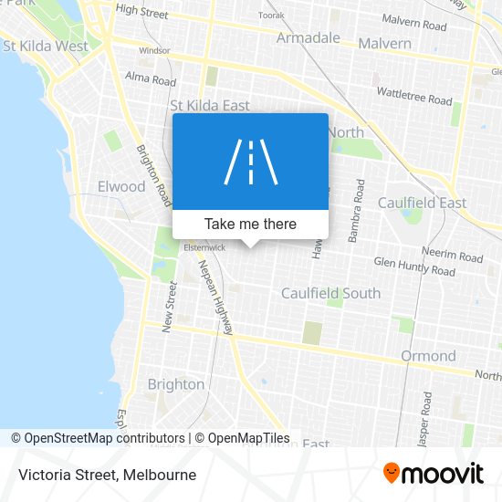How to get to Victoria Street, Elsternwick by bus, tram or train?