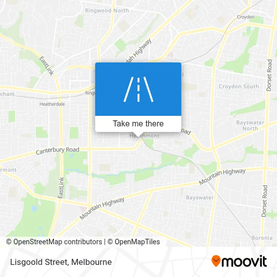 How to get to Lisgoold Street, Heathmont by bus or train?