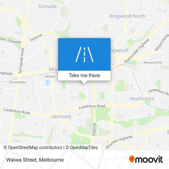 How to get to Walwa Street, Mitcham by bus or train?