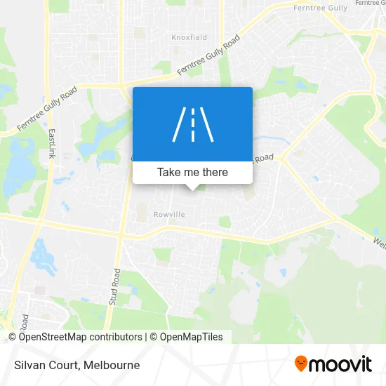 How to get to Silvan Court, Rowville by bus or train?