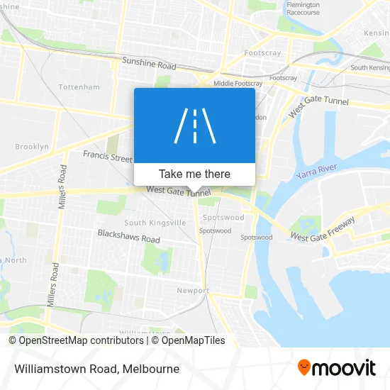 How to get to Williamstown Road, Spotswood by bus, train or tram?