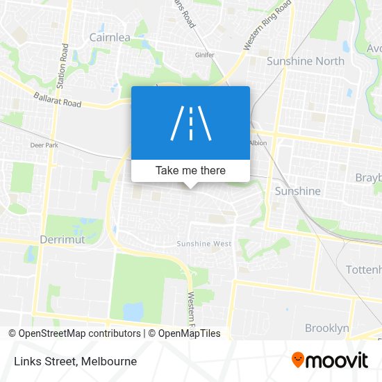 How to get to Links Street, Sunshine West by bus or train?
