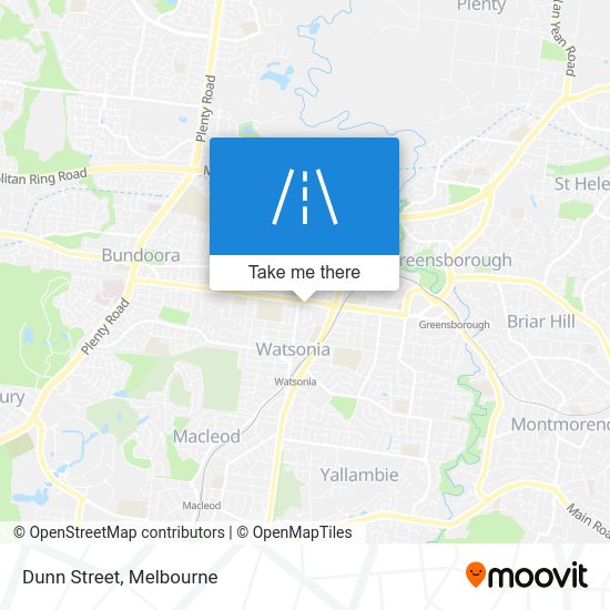 How to get to Dunn Street, Watsonia by bus, train or tram?