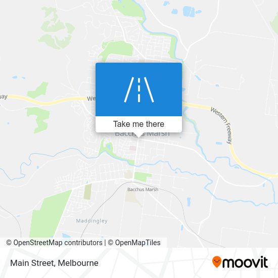 How to get to Main Street, Bacchus Marsh by bus or train?