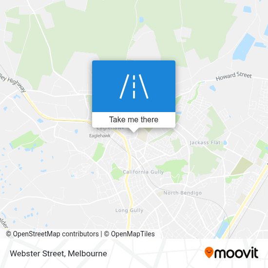 How to get to Webster Street, Eaglehawk by bus or train?