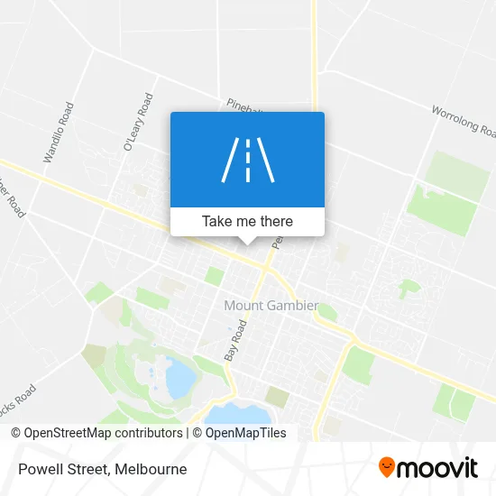 How to get to Powell Street, Mount Gambier by bus or train?