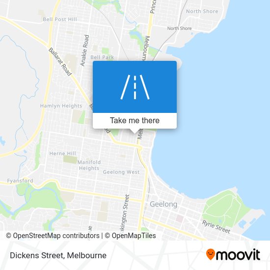How to get to Dickens Street, North Geelong by bus or train?