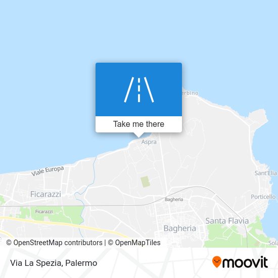 How to get to Via La Spezia, Bagheria by train, bus or light rail?