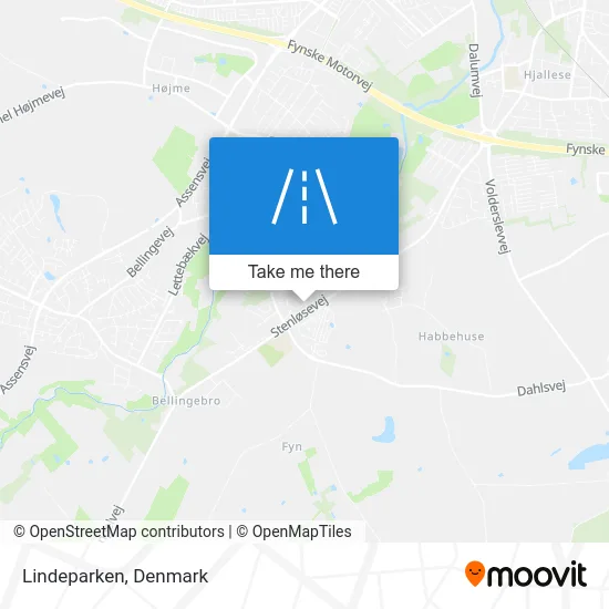 How to get to Lindeparken, Odense by bus, train or light rail?