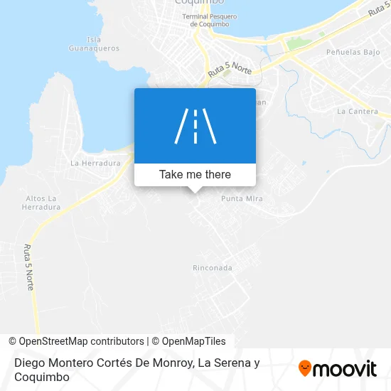 ¿Cómo llegar a Diego Montero Cortés De Monroy, Coquimbo en autobús?