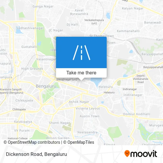 How to get to Dickenson Road, Ulsoor by bus or metro?