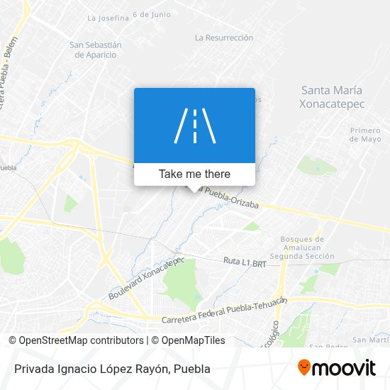 ¿Cómo llegar a Privada Ignacio López Rayón, Puebla en autobús?