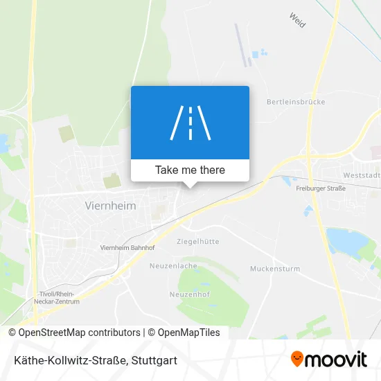 How to get to Käthe-Kollwitz-Straße, Viernheim by light rail, bus or train?