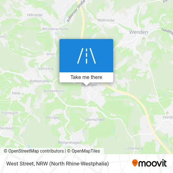 How to get to Weststraße, Wenden by bus or train?
