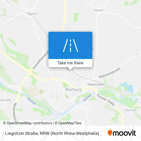 How to get to Liegnitzer Straße, Warburg by bus or train?