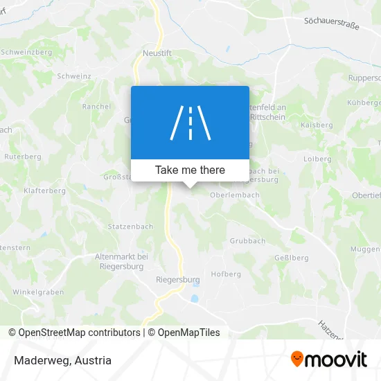 How to get to Maderweg, Riegersburg by bus, train or light rail?