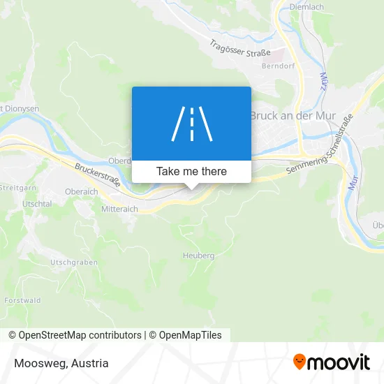 How to get to Moosweg, Bruck An Der Mur by bus, train or light rail?