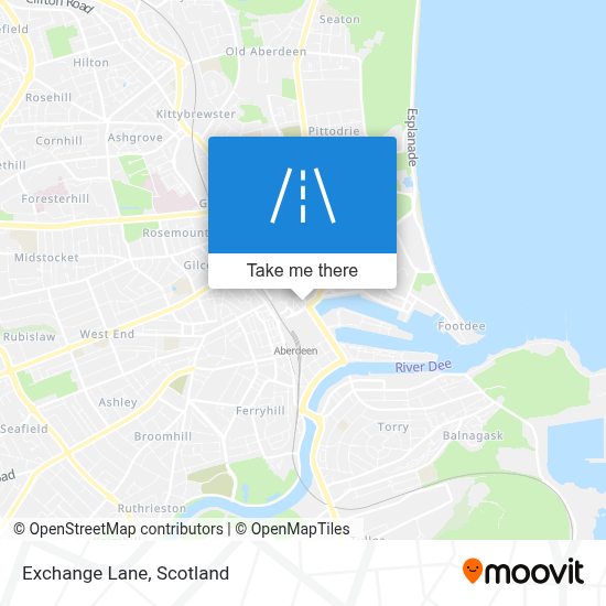 How to get to Exchange Lane in Aberdeen by Bus or Train?