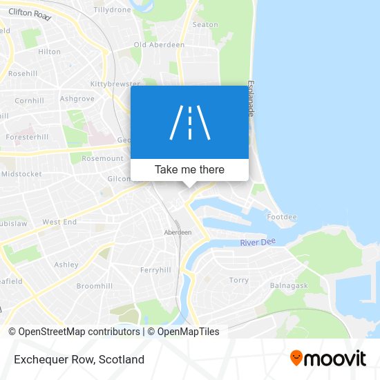 How to get to Exchequer Row, Aberdeen by bus or train?