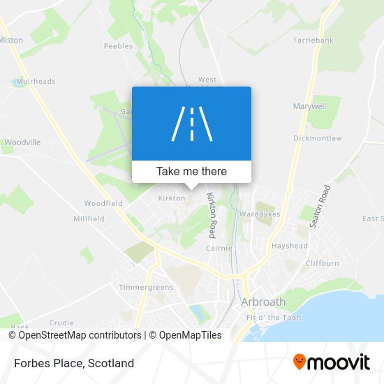 How to get to Forbes Place in Arbroath by Bus or Train?