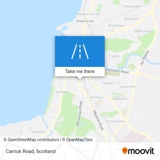 How to get to Carrick Road, Ayr by bus or train?