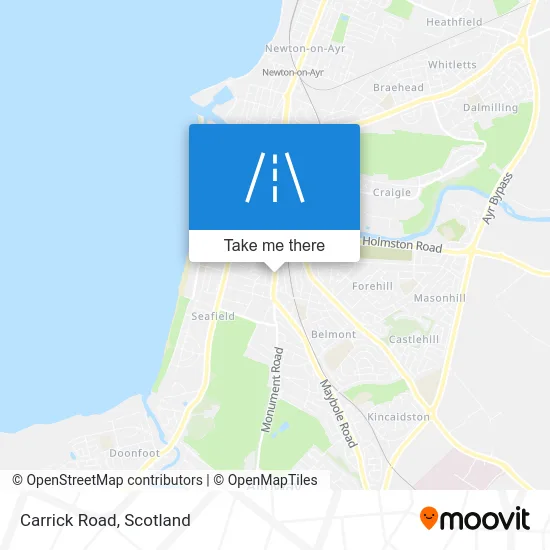 How to get to Carrick Road, Ayr by bus or train?