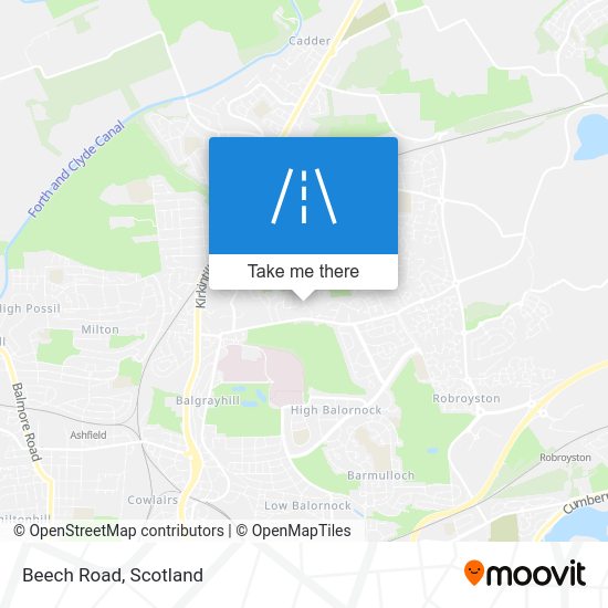 How to get to Beech Road, Bishopbriggs by bus, train or light rail?