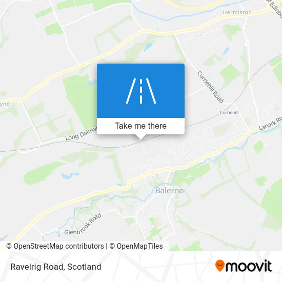 How to get to Ravelrig Road, City Of Edinburgh by bus or train?