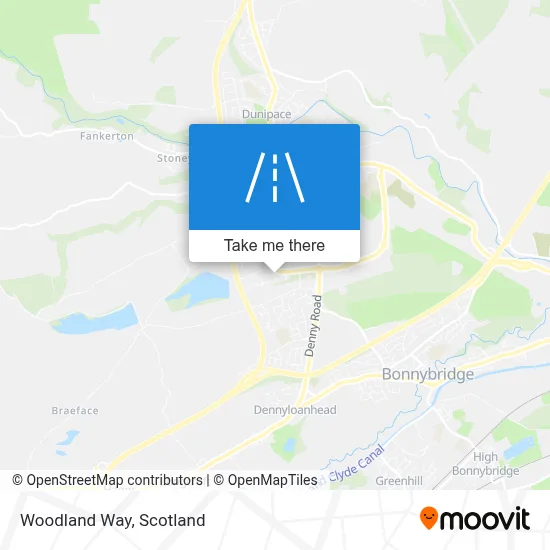 How to get to Woodland Way, Denny by bus?