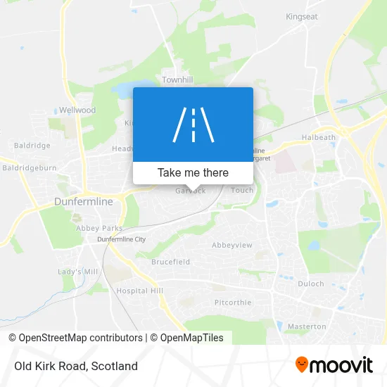 How to get to Old Kirk Road, Dunfermline by train?
