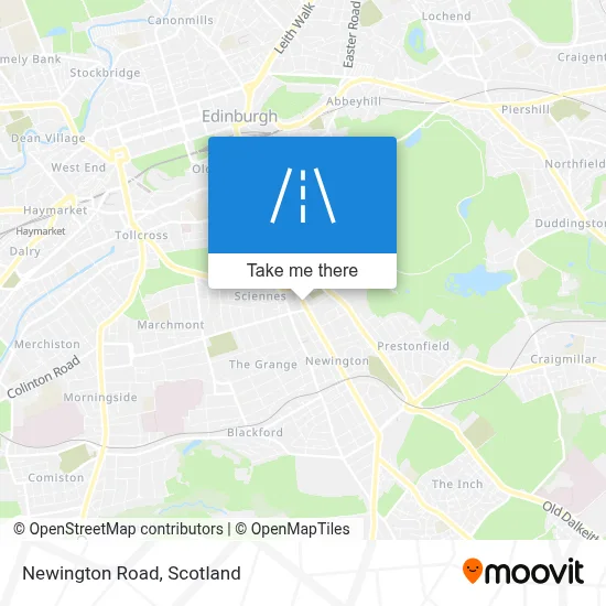 How to get to Newington Road, Edinburgh by bus, train or light rail?