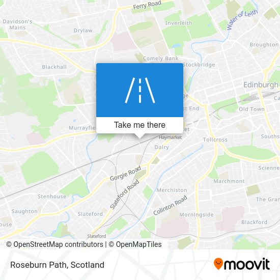 How to get to Roseburn Path, Edinburgh by bus, train or light rail?