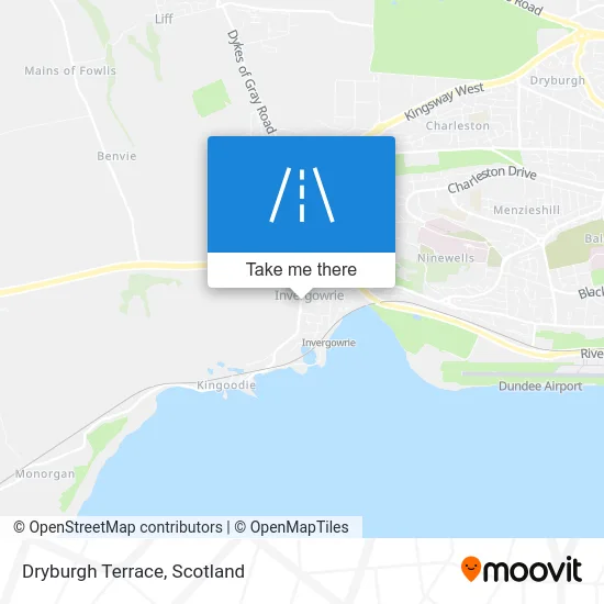 How to get to Dryburgh Terrace, Invergowrie by train?