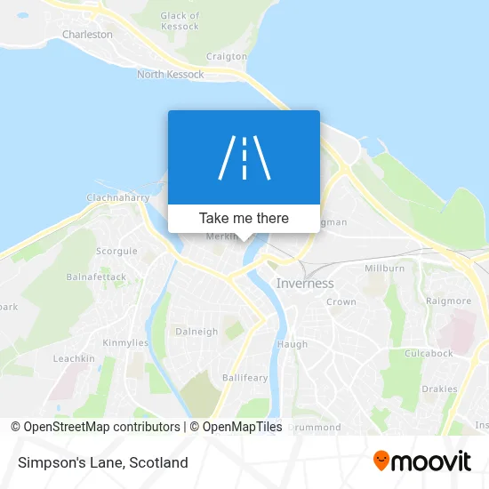 How to get to Simpson's Lane, Inverness by bus or train?