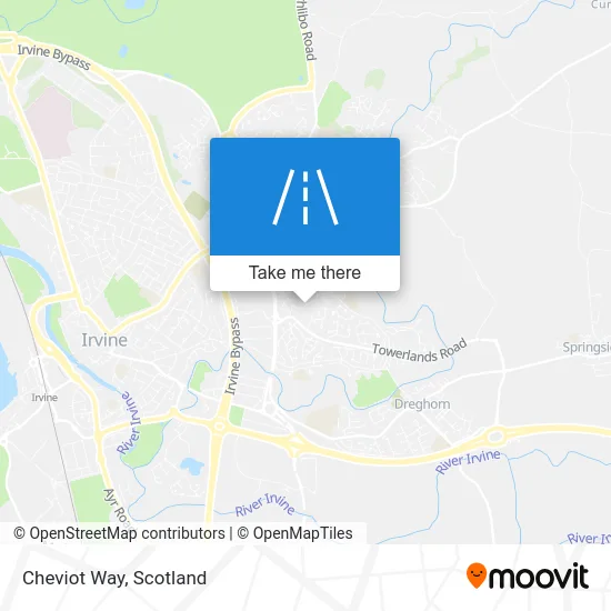 How to get to Cheviot Way, Irvine by train?