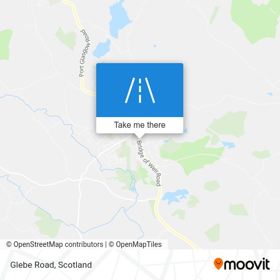 How to get to Glebe Road, Kilmacolm by bus or train?