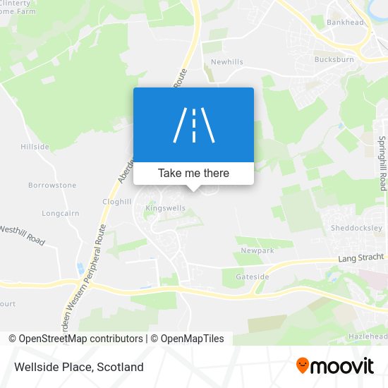 How to get to Wellside Place, Kingswells by bus or train?