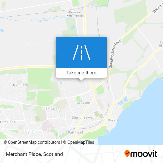 How to get to Merchant Place, Kirkcaldy And Dysart by bus or train?