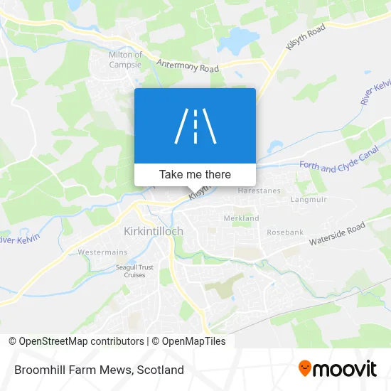 How to get to Broomhill Farm Mews, Kirkintilloch by bus or train?