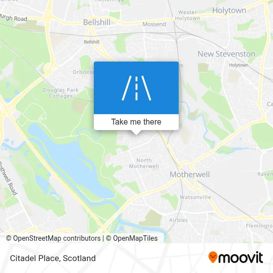 How to get to Citadel Place, Motherwell by bus or train?