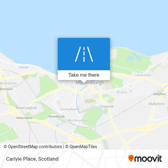 How to get to Carlyle Place, Musselburgh by bus or train?