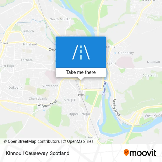 How to get to Kinnoull Causeway, Perth by bus or train?