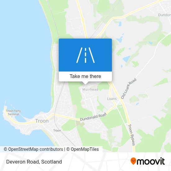 How to get to Deveron Road, Troon by train?