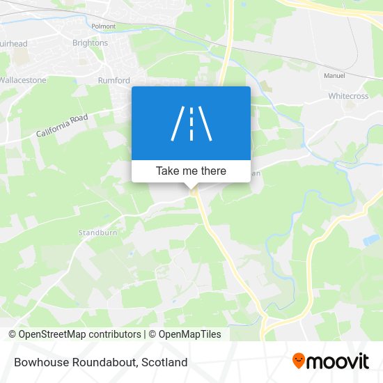 How to get to Bowhouse Roundabout, Falkirk by bus or train?